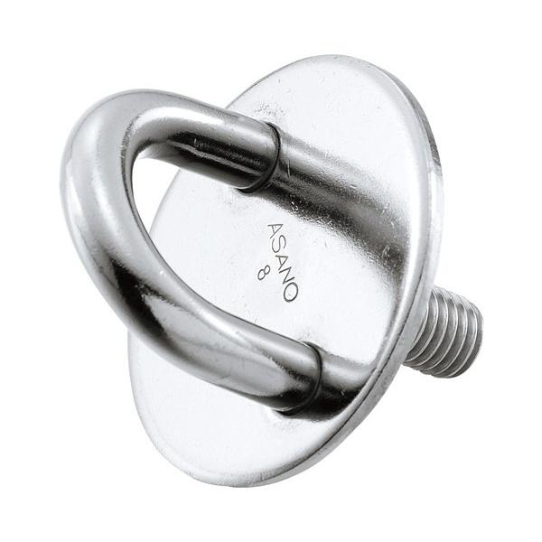 M6ねじ込み式のラウンドアイです。（アンカープラグ付）メーカー：浅野金属工業社品名：ねじ込みラウンドアイ（アンカープラグ付）素材：材質：SUS304アンカープラグ＝亜鉛ダイキャスト[サイズ]サイズ(mm):5d(mm)：5B1(mm):14...