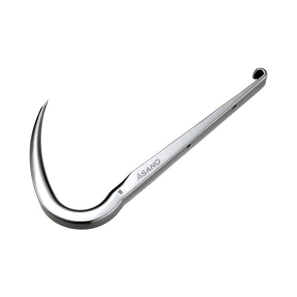 シビカギIIです。メーカー：浅野金属工業品名：シビカギII従来のシビカギより先が太く丈夫です。背面に丸みを設け、取付が安定します。※材質：特殊ステンレス※注意：先端は鋭利になっておりますので取扱いには十分注意してください。サイズ(mm):1...