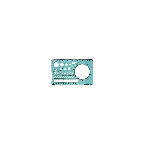 ●携帯用に便利なカードサイズのテンプレートです。 ●色：グリーン　片つや片マット ●材質：対衝撃アクリル樹脂（PMMA） ■0.5ｍｍシャープペンシル専用 ■サイズ：54×86×0.6(mm) クロネコメール便対応可能   ※在庫状況により...