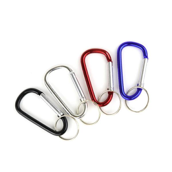 ■商品名　カラビナ■カラー　シルバー・ブルー・レッド・ブラック■サイズ　55mm×30mm■備　考※お使いのPC環境により実際のお色と異なる場合がございます。予めご了承ください。検索ワード：ゴルフ アウトドア 登山 BBQ ハイキング ウォ...