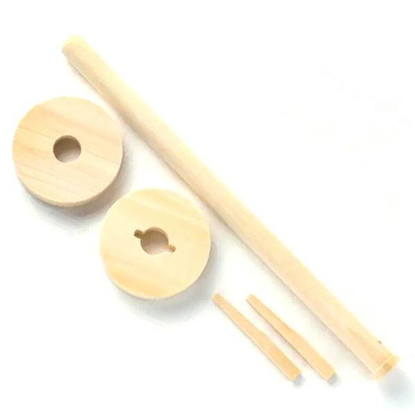 変化に富んだ雲型の模様が表現できる、日本の伝統工芸を身近に感じる木製絞り器変化に富んだ雲形の模様が表現できます。浴衣(1反)のような長い布を染めるのに便利です。■商品名 村雲絞り器■材質　イエローポプラ■セット内容軸棒(全長33cm)、輪(...