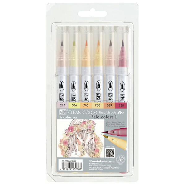 繊細な線で可憐なイラストを描く、イラストレーター とあるお茶 さんとコラボ企画した新色のリアルブラッシュがセットになりました。■商品名　ZIGクリーンカラーリアルブラッシュ ペールカラー1 6V■カラー　   6色（No.217 グレイッシ...