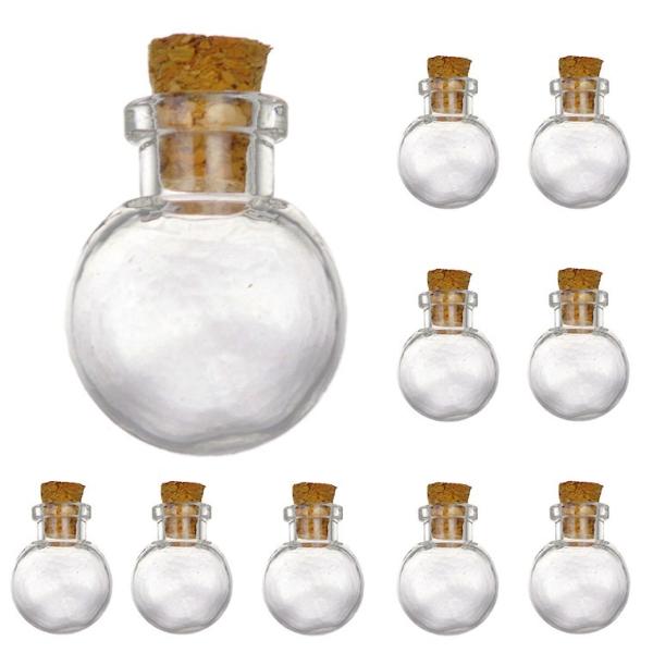 ■サイズ 全長(約)24×20mm　：口径(約)Φ6mm■素材 ガラス・コルク ■セット内容 ×10画像はイメージです。同じサイズの商品が10個届きます。■備考 ※お使いのPC状況によって実際のお色と見え方が異なる場合がございます。検索ワー...