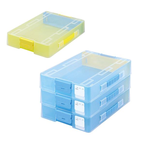 【商品説明】 仕切り付きで中身が整理しやすい、A4サイズのおどうぐばこです。クリア素材なので中身がひと目でわかり、どこに何が入っているかもすぐに確認できます。持ち手付きで持ち運びやすく、名前シールもついているので管理も簡単です。中はレール構...