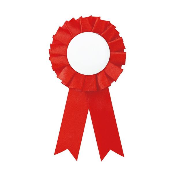 【商品説明】 バッジタイプで取り付け簡単なロゼットです。胸元を華やかに飾るので、卒業式、入学式、発表会や結婚式など、さまざまなお祝いのシーンでお使いいただけます。シールを貼ってアレンジも可能です。■サイズ(約)φ75×155mm、中心部：φ...