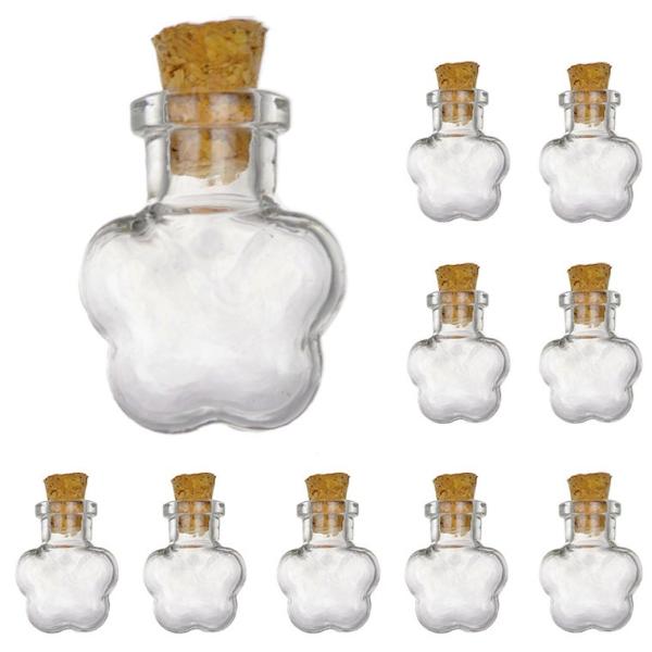 ■サイズ 全長(約)24×20mm　：口径(約)Φ6mm■素材 ガラス・コルク ■セット内容 ×10画像はイメージです。同じサイズの商品が10個届きます。■備考 ※お使いのPC状況によって実際のお色と見え方が異なる場合がございます。検索ワー...