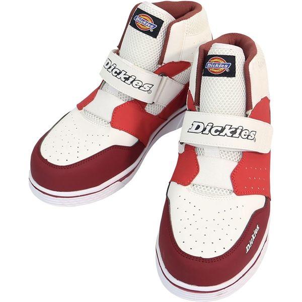 《商品詳細》Dickiesロゴを大きくあしらったマジックでくるぶし保護パット付きのセーフティースニーカー。屈曲部に伸縮ゴムベルトを使用しておりあらゆる動きをサポートするスニーカー。セーフティースニーカーとして、耐油底を備えておりながら、EV...