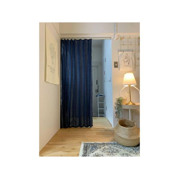 ●商品サイズ：幅130×高さ170cm●さらっとして感触で清潔感のある天然素材のアコーデオンカーテン●アコーディオン間仕切りでアイデア次第で使い方色々●カーテンレールを使用してそのまま取付られるリングランナーも付属しているのでテンションポー...