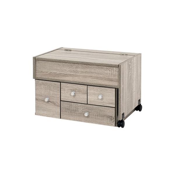 伸縮式なので置き場所によって横幅を変えられます。メイク道具や小物などたっぷり収納でき、コンセント付きなのでヘアアイロンも使用可能グレー(約)幅63〜110×奥行40×高さ41/72cm■組立式■2口コンセント付■伸縮式主材:プリント紙化粧パ...