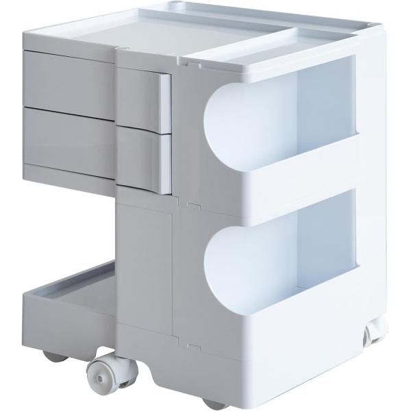 四面全てに収納スペースがある便利なトローリーワゴン『Pluna（プルーナ）』。丸みのある可愛いデザインが目を惹きます。180度回転するスライドトレイやポケット収納など、4種類の収納スペースがあり、リビングや寝室、デスクなど色々なシーンでマル...