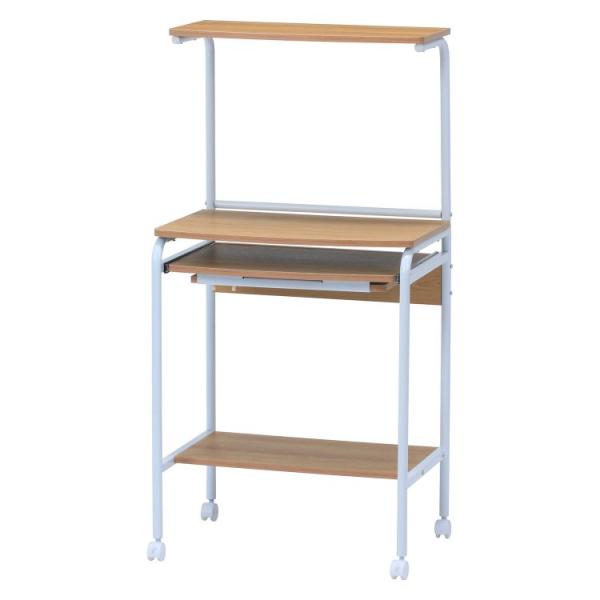 ≪商品説明≫商品サイズ(mm)全体：幅600 × 奥行480 × 高さ1220耐荷重(天板)：5kg耐荷重(上部棚板)：15kg耐荷重(下部棚板)：3kg耐荷重(キーボドトレー)：3kg耐荷重(マウストレー)：0.5kg