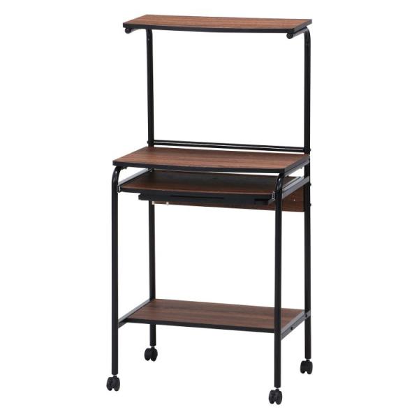 ≪商品説明≫商品サイズ(mm)全体：幅600 × 奥行480 × 高さ1220耐荷重(天板)：5kg耐荷重(上部棚板)：15kg耐荷重(下部棚板)：3kg耐荷重(キーボドトレー)：3kg耐荷重(マウストレー)：0.5kg