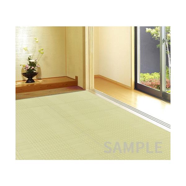 PPを使用した い草風のラグです。手軽に水洗いでき、お手入れ楽々。ペットとの快適な暮らしや、アウトドアにも最適です。《商品詳細》生産地:日本サイズ:1帖素材  表面：ポリオレフィン系複合樹脂　二方縁■水洗いOK