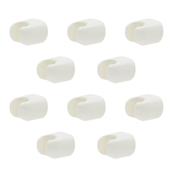 ◆ビス止めタイプの交換用シャワーフック10個入りです。◆木材などの壁に取付けることができます。◆カラーは浴室に馴染みやすいアイボリーです。◆ビス取付ピッチ：20ミリ◆ビス付き。シャワーフックを強く引っ張ったり、急激に荷重をかけないでください。
