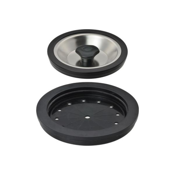 ◆キッチンのシンク用菊割れフタと水溜用フタのセットです。◆排水カゴのゴミを隠してすっきり見せます。◆水を溜めることができるので、つけ置き洗いなどに便利です。◆排水口からの臭気を防ぎます。