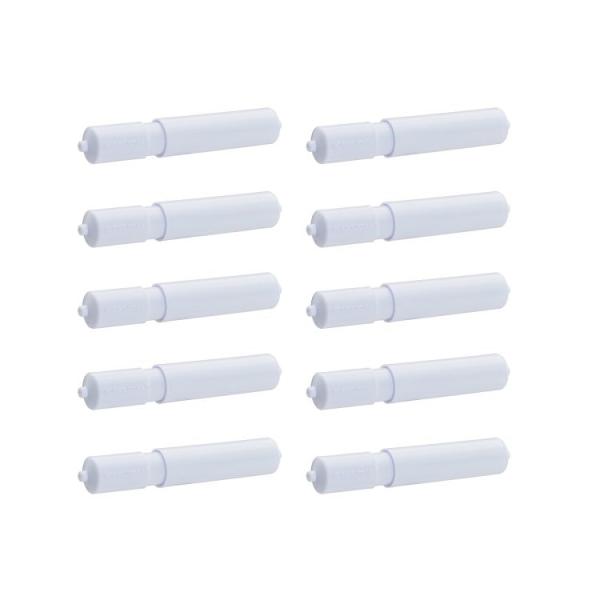 ◆トイレの原状回復に最適なトイレットペーパーホルダーの替芯10個入りです。◆マンションやアパートなどの賃貸住宅の修理・修繕・リフォーム部材としてよく使われています。◆紛失、劣化時の交換用です。◆内部にバネが入っているので、126〜137ミリ...