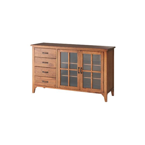 《商品詳細》サイズ(cm)：W120×D40×H75重量（kg）：26材質：天然木(ミンディ) ラッカー塗装 3mm強化ガラス原産地：インドネシア組立：完成品