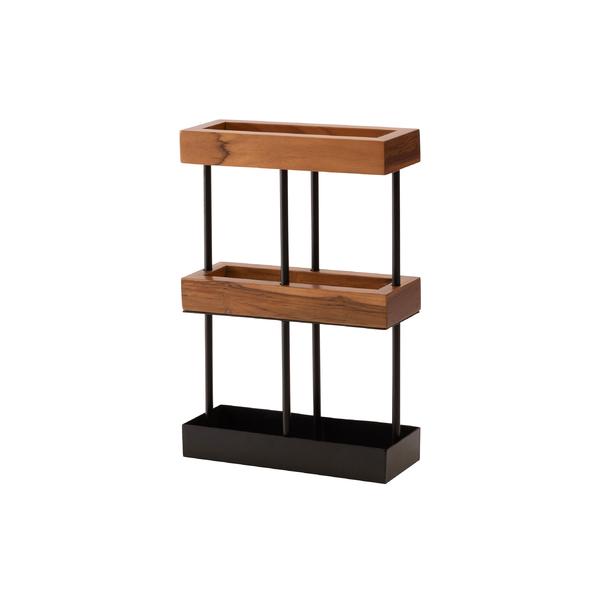 ●温かみのあるチーク材とスタイリッシュなアイアンを組み合わせたアンブレラスタンド。●置く場所に合わせてデッドスペースになりがちな角にもすっきり収納。●入れるものを引き立てる、天然木の木目が優しい風合いのブラウン。●ちょっとした隙間やデットス...