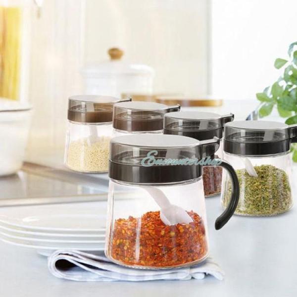 ■ 品名：調味料入れ■ 素材：PP+ガラス■タイプ：全4タイプ(2色)■ サイズ：写真参考■ 容量：調味料入れオイルボトル:700MLencountershopの検索ワード：調味料 容器 ストッカー 収納 ケース キッチン収納 保存容器 塩...