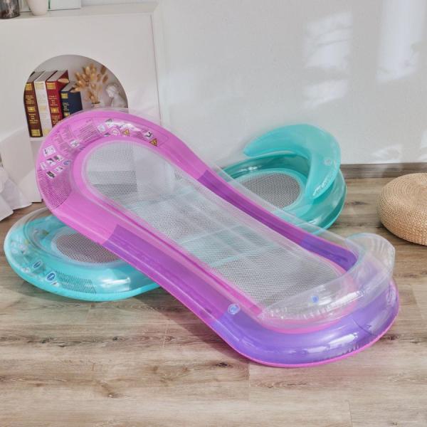 ■水上でリラックスできるアクアラウンジ　足を伸ばす事ができる大きめサイズなので、　水上に浮かびながらのんびり楽しめます。　大人でも十分に楽しむことができます。■底面はメッシュで気持ちイイ！　底面はメッシュで出来ているため、　浮き輪や底面があ...