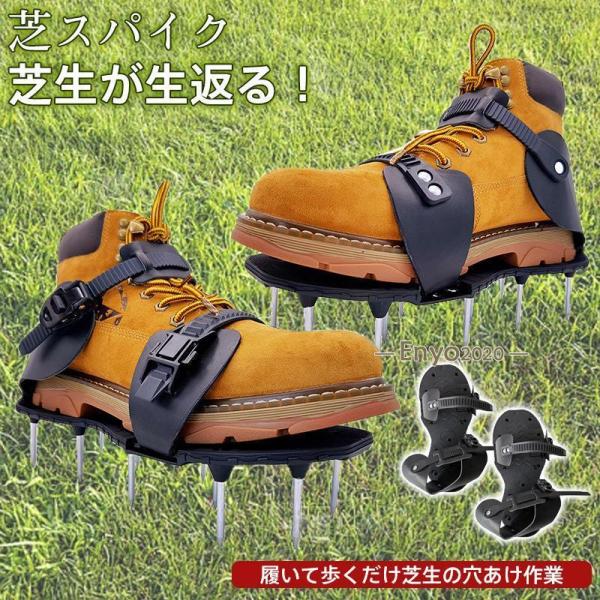 商品詳細:カラー:/ブラックサイズ:/F【自然に優しい芝生ケアの新習慣】・55mm長/4.5mm太の特殊スパイクが、歩くだけで土壌に適度な穴を開けます。・酸素供給・保水性UPで健康的な芝生を育みます。・高価な機械不要！毎日の散歩がそのまま芝...