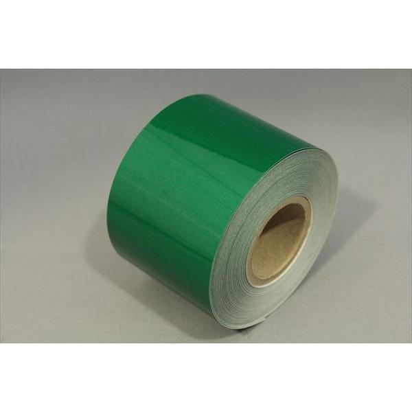 一般用封レンズ型　反射テープ 　色　：　みどり サイズ：　50mmX10m巻 セパレーター付・1インチ紙管巻出荷数量：　1巻単位納期：　通常　3〜4日後出荷