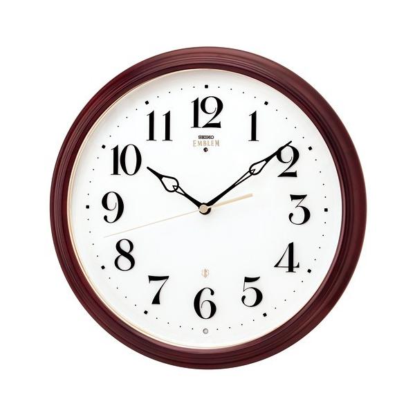 色合い、スタイリング、演出などひとつひとつの完成度にこだわった、ワンランク上の掛け時計・・・・・セイコーエンブレム■木枠（アルダー・濃茶木地塗装） 前面：球面ガラス■電波修正機能（４０ｋＨｚ/６０ｋＨｚ自動選局）/受信OFF機能つき■クイッ...
