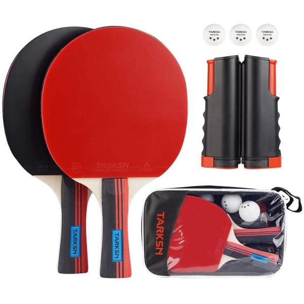 収納状態サイズ 270*80*170mmネット最大の展開長さ 1.7m重さ 800ｇパッケージ内容 卓球ラケット*２、４０ミリ卓球ボール*３、押し式伸縮タイプ卓球ネット*１、収納用ケース