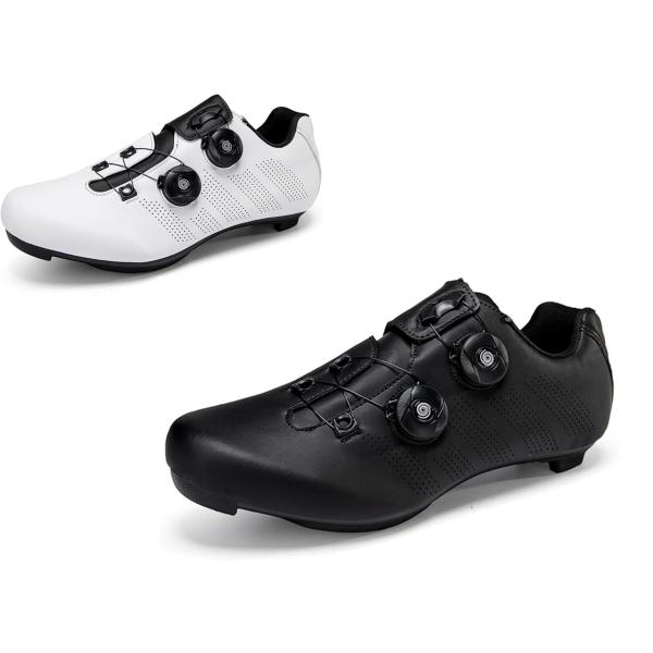 【材質革新】ソールはナイロン製です、高密度マイクロファイバーアッパーとの組み合わせ、通気孔を密に布し、両足の自由呼吸を確保し、乾いて快適である。反射棒のデザインは、夜間の走行安全性を高め、一歩一歩安心させる。独自のロックデザインで、ランニン...