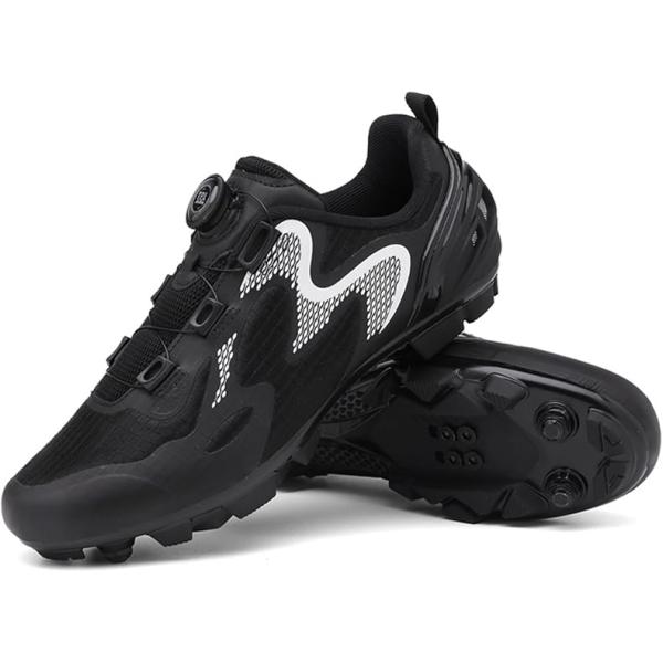 【材質革新】ソールはナイロン製です、高密度マイクロファイバーアッパーとの組み合わせ、通気孔を密に布し、両足の自由呼吸を確保し、乾いて快適である。反射棒のデザインは、夜間の走行安全性を高め、一歩一歩安心させる。独自のロックデザインで、ランニン...