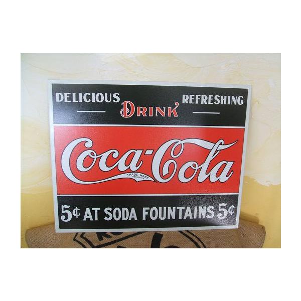 Coke-5Cents at Fountain ★アメリカン・ブリキ看板★