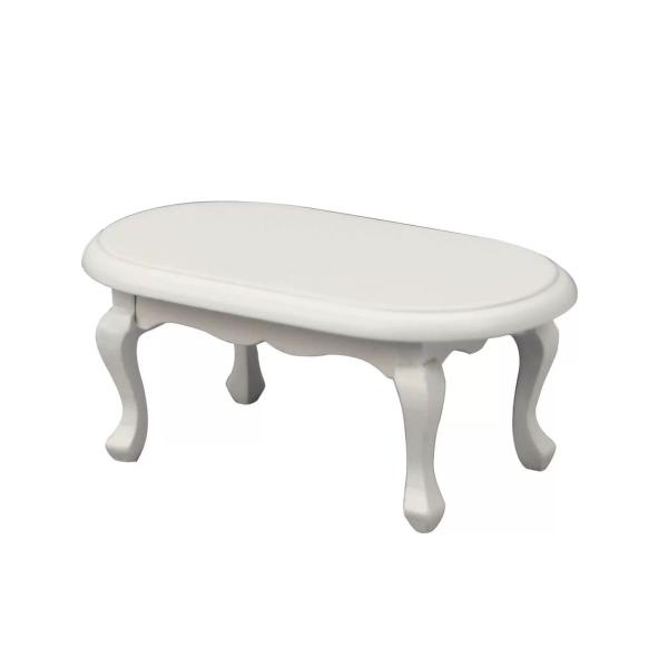 1:12スケールセンターテーブルです。豪華なミニチュアDIYドールハウスのリピングを演出しましょう。このミニチュアセンターテーブルは、エレガントな白色のデザインで、どんなインテリアにもマッチします。＊ハンドメイド商品の為、完璧を求める方はお...