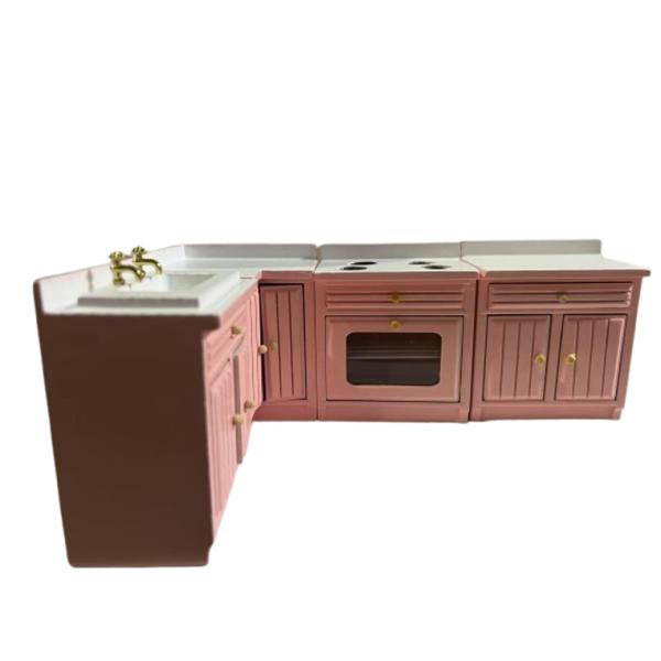 ドールハウス ミニチュア 家具 木製キッチンエッセンシャルズ4点セット トールハウスキッチン家具　小さなキッチンデコレーション　トールハウスミニチュア食器　ミニチュアキッチンディスプレイ　1/12スケール内容数：1セット4点サイズ：写真(2...