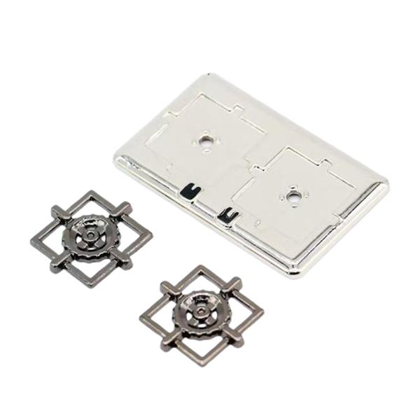 【商品説明】ミニチュアドールハウス合金ガスコンロ 1セット レトロスタイルミニチュア合金ガスストーブ - グレー　ドールハウスアクセサリー　マイクロランドスケープ装飾品　シミュレーション小道具　ミニチュアキッチンアクセサリー内容数：1セット...