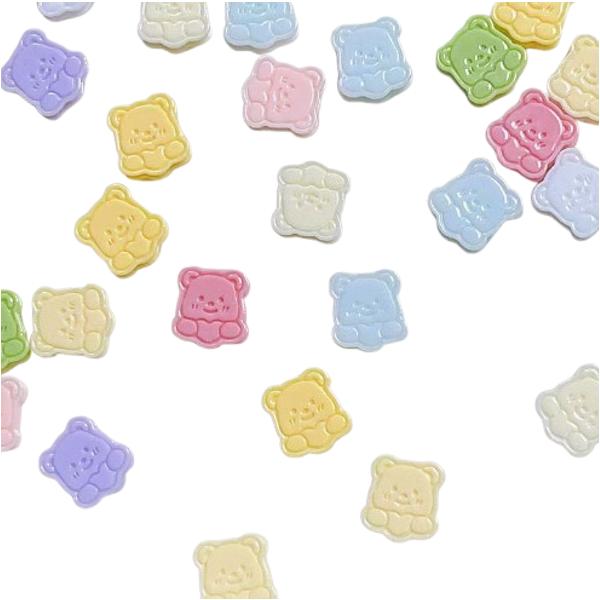 ミニチュア ドールハウス 熊 クマ クッキー 8点（ランダム）小さめ ミックス お菓子 レジンセット内容：8個（色はランダムになります）材料：プラスチックサイズ：約8 x 8 x 2mmミニチュアクマクッキーミックスは、ドールハウスの食材に...