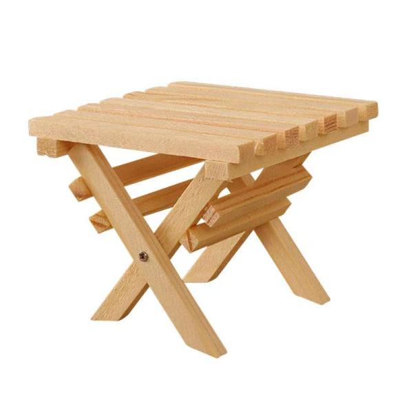 ドールハウス 木製 折りたたみテーブル 家具 ミニチュア内容数：1点サイズ：約60 x 60 x 50mm材料：木製カラー：ナチュラルハンドメイド商品の為、完璧を求める方はお控えください。1:12スケール折りたたみテーブルです。豪華なミニチ...
