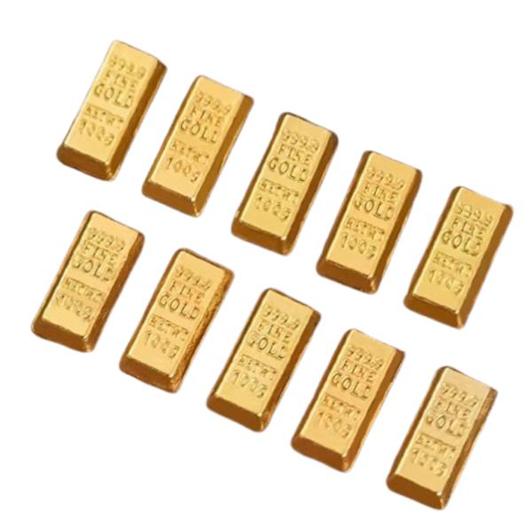 ミニチュア ドールハウストレーディングフィギュア 小さな 金の延べ棒 金塊 インゴットレプリカ 5点セット内容数：5点セット材料：合金製サイズ：6 x 13mm（サイズは目安としてご参考下さい）カラー：ゴールド手のひらサイズでリアルなデザイ...