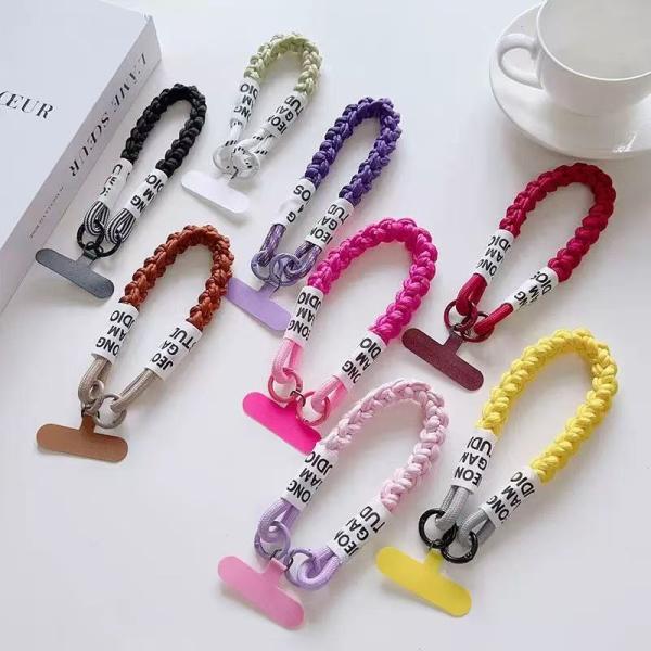 Wリングタイプ カラフルシンプル ハンドストラップ 全8色 パラコード素材 スマホ落下防止 携帯 ストラップ アクセサリー 落下防止 紐 かわいい シンプル カラバリ豊富iphon対応 シンプルストラップ スマホ便利グッズ 携帯ストラップ素...