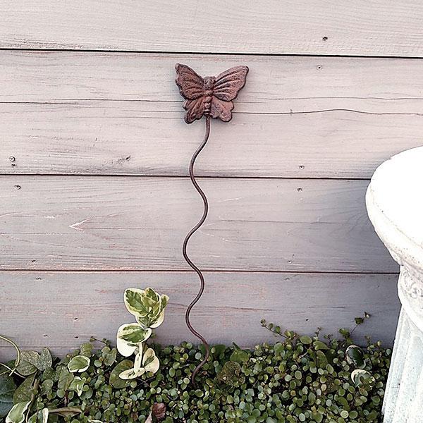 鉄鋳物のガーデンスティック。花壇や通路、鉢植えにさして、アクセサリーとしてご利用ください。※詳しい商品説明は下のほうに記載があります