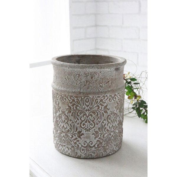 シャビーモダンなテイストのディグリング・ダマスクトールポットです。※詳しい商品説明は下のほうに記載があります