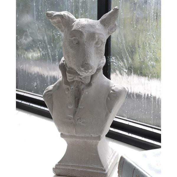 空間に品格を添える、知的なアニマルオブジェ。 モニュマン・ジェントルドギーはぴしりと着こなした洋服に身を包み、どこか遠くを見据えるような眼差しが印象的なアニマルスタチュー。長く伸びた耳と端正な顔立ちが、静かな知性とエレガンスを感じさせます。...