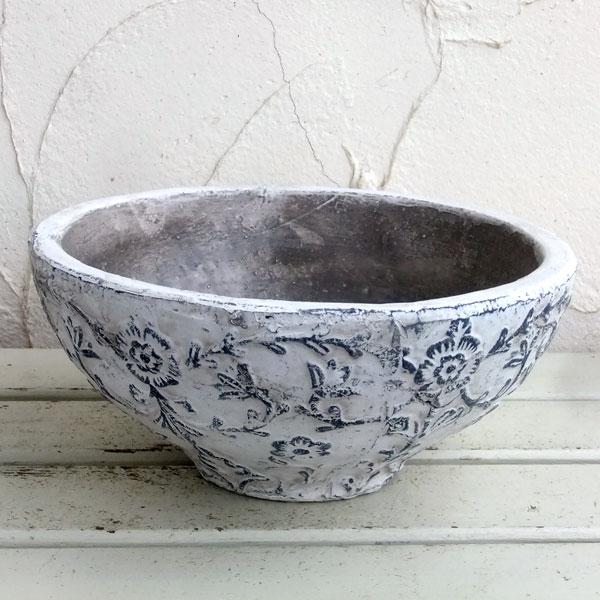 7号鉢 COVENT アンティークな雰囲気の陶器浅鉢。古びた鉢の味わいが魅力です。底穴がありますので、直接植物を植え込んでください。※詳しい商品説明は下のほうに記載があります