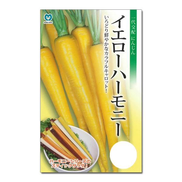 いろどり鮮やかなカラフルキャロットです。播種後120日前後で収穫する春・夏まき兼用の人参です。根長は20〜25cm、直径は太いと所で3〜4cmとなります。根色は鮮黄色で内部まで美しい黄色となります。草姿は強く、揃いに優れています。いろどりを...