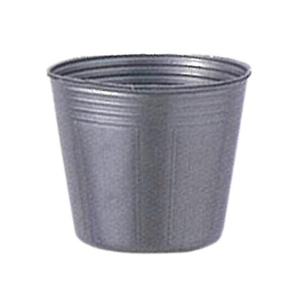 ・サイズ：口径12.0cm×高さ10cm・穴数：底1個・品種の区別はもちろん、花色に合わせポット色もチョイスする時代。　珍しい銀色のポリポットです。