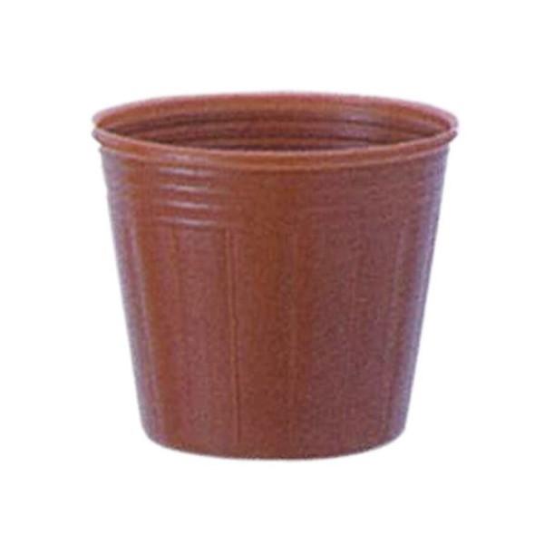 ・サイズ：口径12.0cm×高さ10cm・穴数：底1個・品種の区別はもちろん、花色に合わせポット色もチョイスする時代。　落ち着いた茶色のポリポットです。