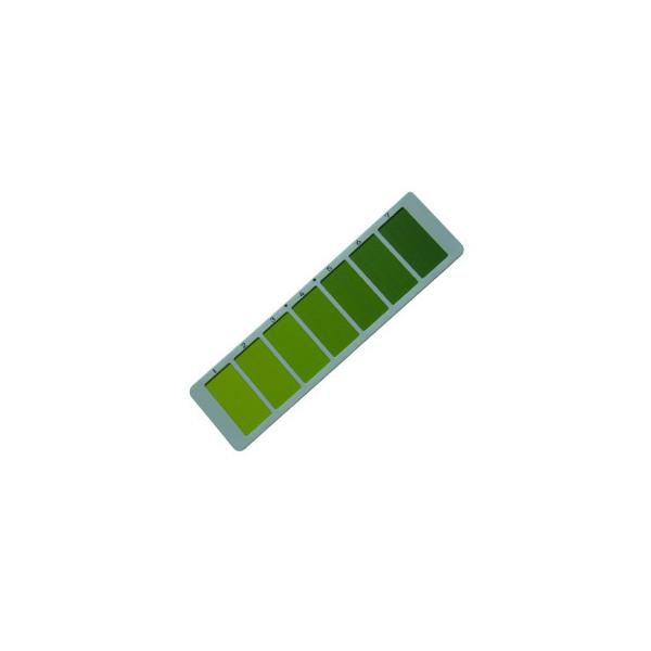 ●この色票は1（淡い）から7（濃い）まで明るさを等間隔に設定してあります。色調は全国各地の稲の葉色を分光的に解析して得たデータをもとに、葉色にきわめて近似した色に仕上げられています。●この色票は、晴天・曇天・朝・昼・夕など、光の状態が変わっ...