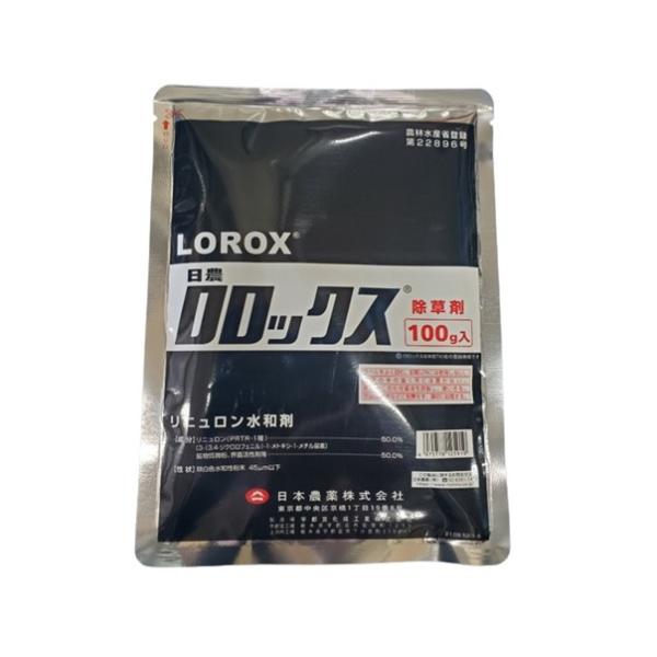 農林水産省登録番号：22896農薬の種類：リニュロン水和剤名称：日農ロロックス内容量：100g多くの畑作物に適用をもち、主に一年生の広葉雑草に効果を発揮します。とくにヤエムグラ、スベリヒユ、ノミノフスマ、ハコベに高い効果があります。尿素系除...
