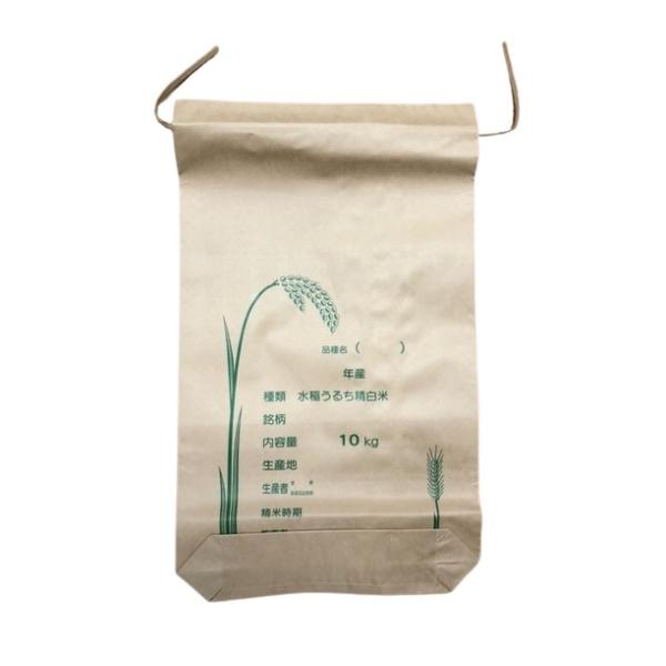 紙が二層になっているタイプとなります。表面にお米のイラストなどが印字されている米袋です。米袋のみの商品です