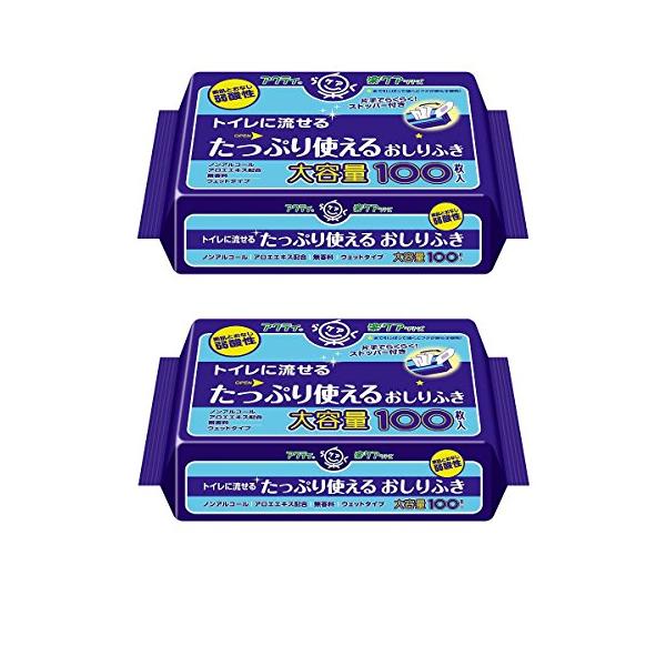 -/100シート (x 2)/-・Size:100シート (x 2)・パッケージ個数:2・たっぷり使える大容量100枚アクティ楽ケアシリーズの、たっぷり使えるおしりふき です。・20×15cmと小回りのきくサイズで、使用後はトイレに流せます...