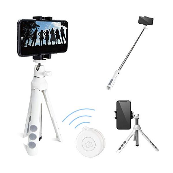 2)リモコン付き_Bluetoothホワイト/90cm/P-STSRWH・Color:ホワイトStyle:2)リモコン付き_Bluetooth・パッケージ個数:1・ 詳しい情報は「商品の説明」欄をご確認ください。・自撮り棒としても使用できる...